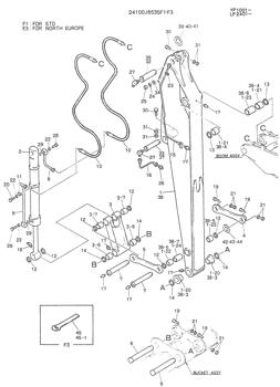 China 2411T1442 KIT, LABEL Kobelco parts SK120, SK120LC, K905LC, K905 for sale