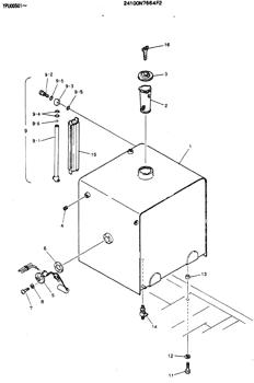 China 2427J3051 FUEL TANK Kobelco parts SK120LC, MD140C, SK120, SK100, SK150LC for sale
