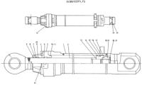 China 2438U1323F1 CYLINDER Kobelco parts SK300LC, MD300LC, K912, MD320BLC, K912A, K912LC for sale