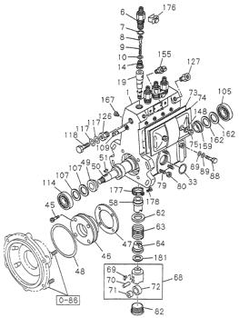 China VI8973116280 PUMP Kobelco parts SK80CS-1E, 80MSR-1E, 70SR-1ES, 80MSR-1ES, 70SR-1E for sale