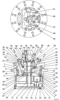 China YT15V00012S003 BALL BEARING Kobelco parts 80CS, 70SR, 75SR ACERA, SK80CS-2, SK70SR-2 for sale
