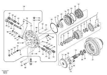 China VOE990551 O-ring Volvo.Heavy parts EC135B, EC140B, EC140D, EC140E, EC160B, EC160C, EC180B, EC180C, EC180D, EC200B, EC210B, EC210C, EC240B, EC240C, ECR235C, FC2121C, FC2421C for sale