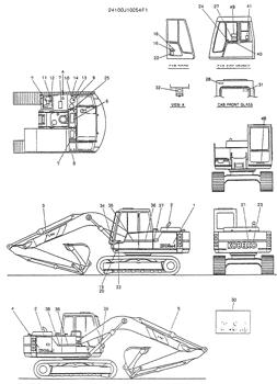 China 24100J10054F1 LABEL Kobelco parts K905LC for sale