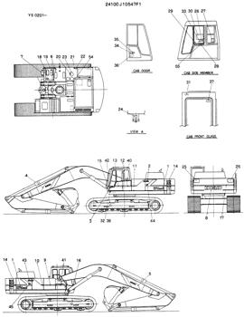 China 24100J10547F1 LABEL Kobelco parts K916, K916LC for sale
