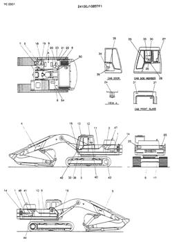 China 24100J10857F1 LABEL Kobelco parts K912LC, K912, SK300LC for sale
