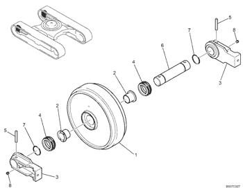 China LC52D01018P1 SHAFT,85mm OD x 388mm L Kobelco parts SK350-8, SK295-9, SK295-8, SK350-9 for sale