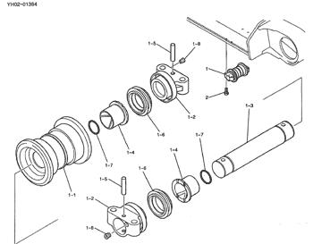 China YN64D00013F1 ROLLER Kobelco parts SK200LC-6, SK135SR-1E, SK135SRL, SK135SRL-1E, SK235SRLC, SK135SRLC, SK210LC, SK210LC-6E, SK135SRLC-1E, SK200SR, SK250LC, SK200SRLC, ED150, SK160LC, ED150-1E, SK235SR, SK200-6 for sale