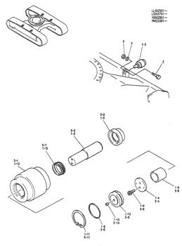 China 24100N5946F4 ROLLER Kobelco parts SK100L, SK200, SK200LC, SK100 for sale