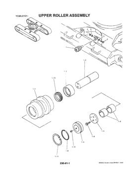 China 24100N7035F3 ROLLER Kobelco parts SK480LC, SK480LC-6E, SK330LC, SK485-8, SK330LC-6E, SK350-9, SK485LC-9, SK350-8 for sale