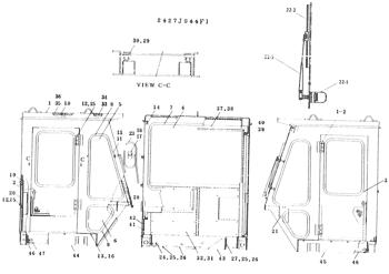 China 2427N1267 GLASS Kobelco parts LK1500A, LK1500/A for sale