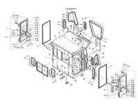 China 2427N1375 GLASS Kobelco parts LK300A, LK500 for sale