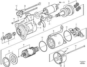 China VOE20450305 Starter motor Volvo.Heavy parts EC700B, EC700BHR, EC700C, EC700CHR for sale