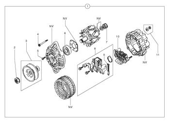 China PJ7417082 Alternator Volvo.Heavy parts EC15, EC20 for sale
