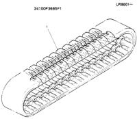 China 24100J13692F1 RUBBER CRAWLER BELT Kobelco parts for sale
