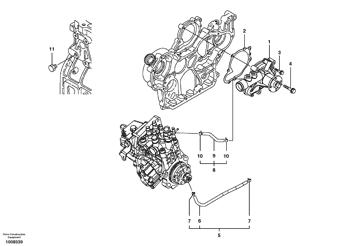 China VOE14521180 Water pump Volvo.Heavy parts EC55B, EC55C, EC60C, EC80D, ECR58, ECR88, EW55B for sale
