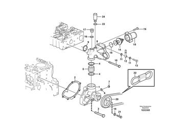 China VOE21727935 Water Pump Kit Volvo.Heavy parts ABG7820/ABG7820B, ABG8820/ABG8820B, G900 MODELS, L110E, L110F, L120E, L120F, L40B, L45B, L45F, L50F, P7820C ABG, P8820C ABG for sale