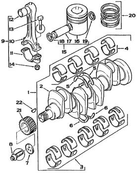 China ZZ 90081 KIT, CRANKSHAFT (NATURALLY ASPIRATED) CONSIST OF REF. 2,3,4(85042),(U5ME0006),5(31137551),6(31137561) Kobelco parts 700, 900, 800 for sale