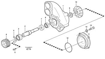 China VOE20431484 Coolant pump Volvo.Heavy parts A25D, A30D, EC330B, EC360B, G700B MODELS, L150E for sale