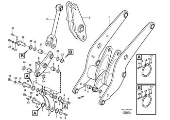 China VOE11100994 Bushing Volvo.Heavy parts L60E, L60F, L60G, L60H, L70C, L70D for sale