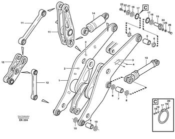 China VOE11108568 Bushing Volvo.Heavy parts L220D, L220E, L220F, L220G, L220H for sale