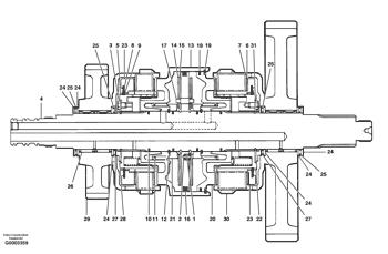 China CH41136 Gear Housing Volvo.Heavy parts G700 MODELS, G700B MODELS for sale