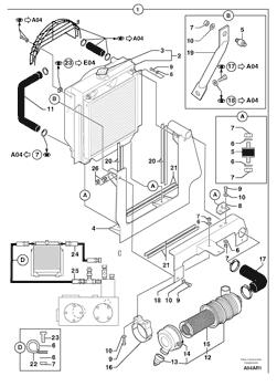 China PJ5370121 Radiator Volvo.Heavy parts EC50, EC50VV, EW50, EW50VV for sale