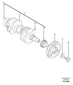 China VOE11713417 Crankshaft Volvo.Heavy parts EC15C, EC17C, EC18C, EC20C, ECR28 for sale