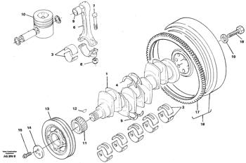 China VOE11999180 Crankshaft Volvo.Heavy parts EC130 ÅKERMAN, EW130 ÅKERMAN, L50B/L50C VOLVO BM for sale