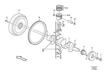 China VOE15079830 Crankshaft Volvo.Heavy parts EC35C, ECR48C, MC60B for sale