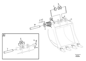 China VOE14616327 Pin Volvo.Heavy parts EC200B, EC200D, EC210, EC210B, EC210C, EC210D, EC220D, EC220E, EC235C, EC235D, ECR235C, ECR235D, ECR235E, EW205D, EW230C, FC2121C, FC2421C for sale