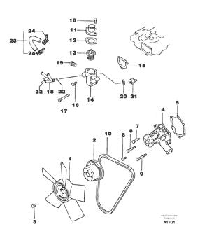 China PJ7413005 V-belt Volvo.Heavy parts EC14, EC15, EC20 for sale