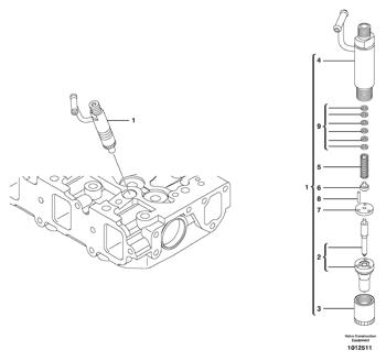 China VOE15103779 Injector Volvo.Heavy parts MC70B for sale