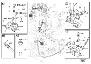 China VOE14616529 Valve Volvo.Heavy parts EC340D, EC380D, EC380DHR for sale