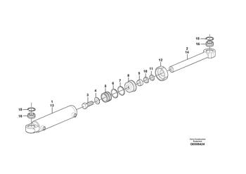 China CH79189 Piston rod Volvo.Heavy parts G700 MODELS, G700B MODELS, G900 MODELS, G900B, G900C for sale