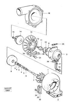 China VOE4880592 Turbocharger Volvo.Heavy parts 616B/646 for sale