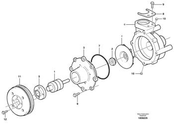 China VOE11128197 Water pump Volvo.Heavy parts A25D, A25E, A30D, A30E, A35D, A40D, T450D for sale