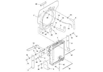 China RM13414099 Radiator bracket Volvo.Heavy parts DD112/DD118/DD120, DD132/DD138/DD140 for sale