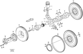 China VOE20381957 Crankshaft Volvo.Heavy parts A25D, A30 VOLVO BM, A30C, A30C VOLVO BM, A30D, EC330B, EC340, EC360B, EC390, G700B MODELS, L150/L150C VOLVO BM, L150C, L150D, L150E for sale
