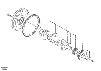 China VOE14521564 Crankshaft Volvo.Heavy parts EC55B, EC55C, EC60C, EC80D, ECR58, ECR88, EW55B, EW60C, MC80B for sale