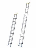 China Rescue Aluminium Extensible Ladders Two Sections 2.9mm Non Skid Feet for sale