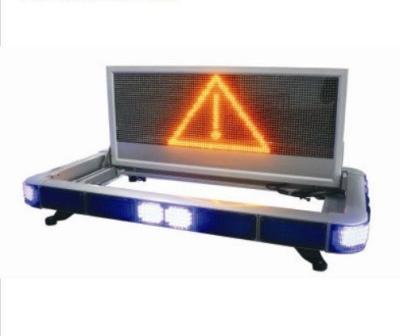 China Words Edit Led Warning Light Bar And Led Screen Display Full Color for sale
