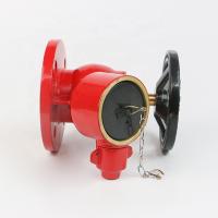China Natural Or Painted Brass / Bronze Oblique Type Fire Hydrant Landing Valve for sale