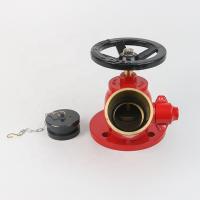 China Natural Or Painted Brass / Bronze Oblique Type Fire Hydrant Landing Valve for sale