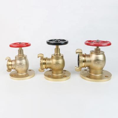 China Customized Brass Natural Or Red Painted Right Angle Fire Hydrant Angle Valve for sale