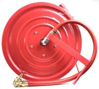 China Safety Fire Hose Reel 30m Firefighter Water Hose With Sprinkler Nozzle for sale