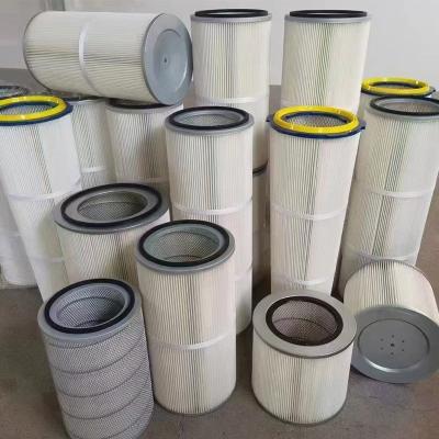 China 10 Porosity Dust Filter Cartridge 1UM Grade with 95%+ Efficiency for Industrial Dust Filtration for sale