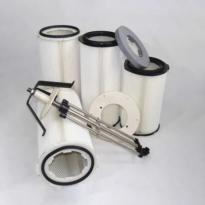China 0.5 Lbs Porosity Fiberglass Industrial Dust Filter Cartridge 1UM 95% Efficiency for sale