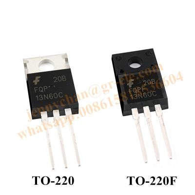 China FQPF13N60C MOSFET 13N60 13A 600V in-line Plastic sealed TO-220F for sale