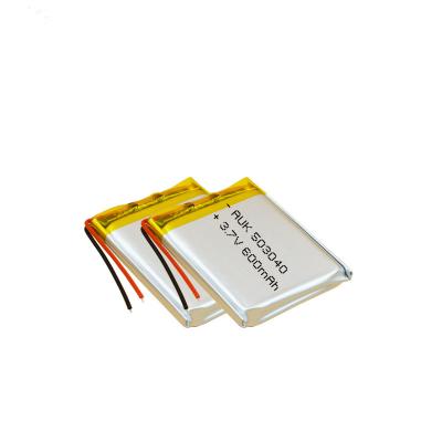 China OEM ODM 600mAh 3.7V 053040 503040 Lithium Ion Battery 3.7v Lipo Battery 500mAh for sale