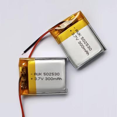 China Certificates Approved Polymer Li Ion Battery 502530 3.7V 300mah Lipo Battery 4.2V for sale